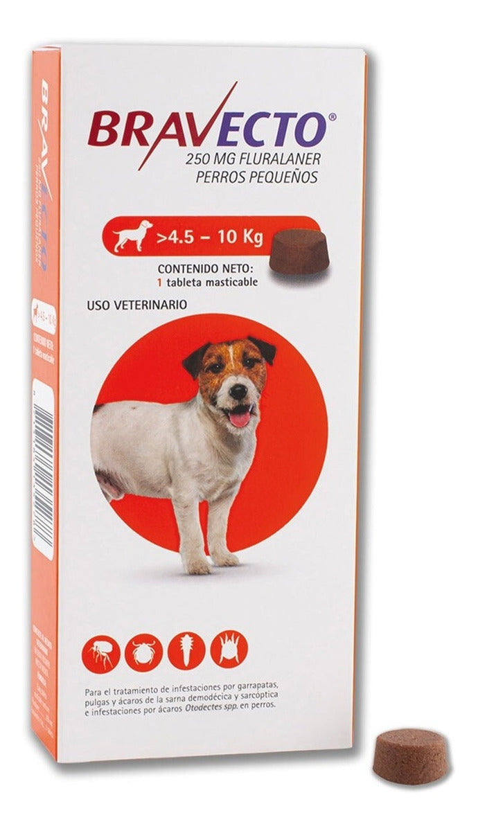 Bravecto Tab Masticable Antiparasitaria Externa Perro 4-10kg – kin Care